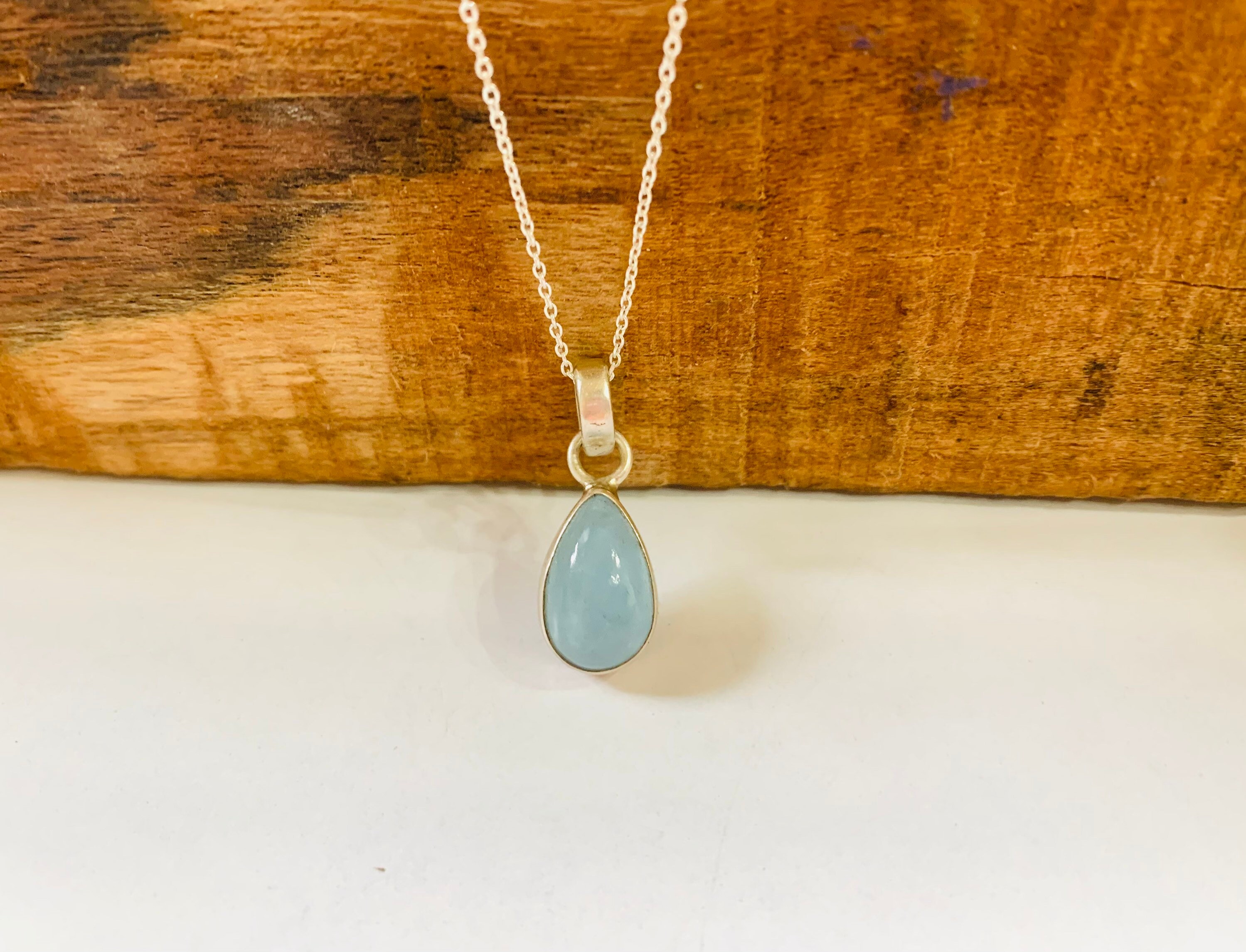 Beautiful Natural Aquamarine Pendant in 925 Sterling Silver - Etsy