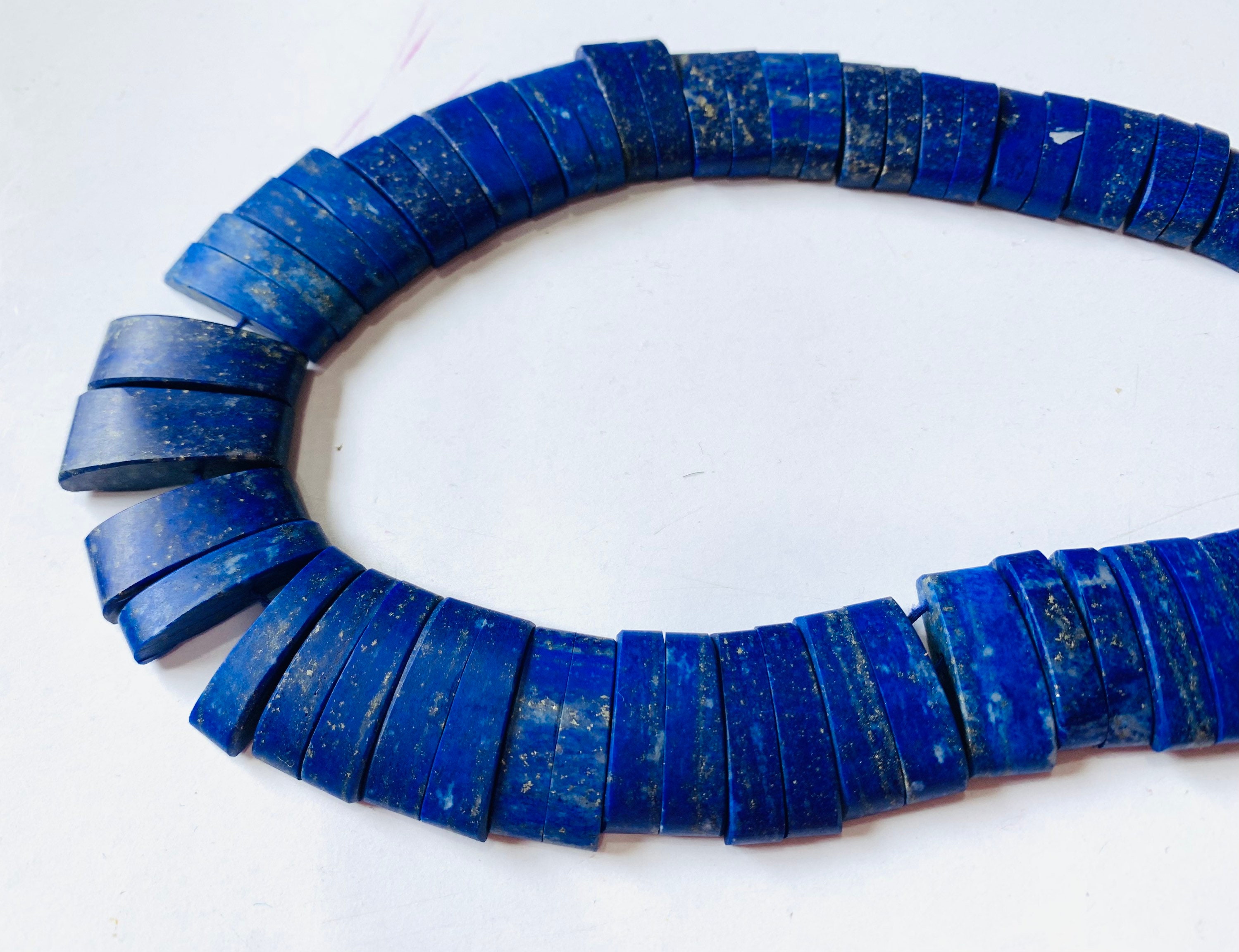 Natural Lapis Lazuli Slice Shape Beads, 20 Inches, 18 to 24 MM, 636 ...