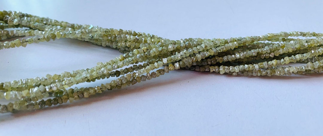 100% Natural Green Diamond Raw Uncut Beads, 1.5-2.5 MM, Diamond ...