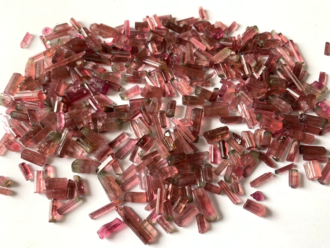Natural Pink Tourmaline Long Crystal Pencil, Pink Crystal Sticks, Size ...