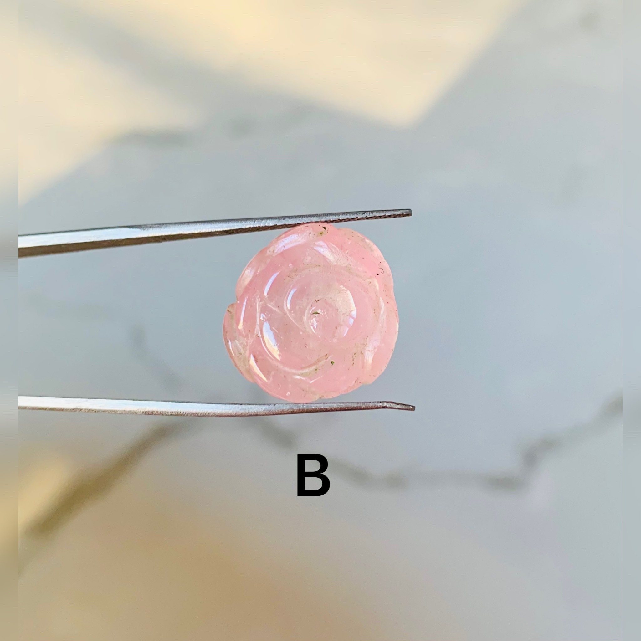 Natural Pink Morganite Floral Carving in Different Shapes, Handcrafted ...