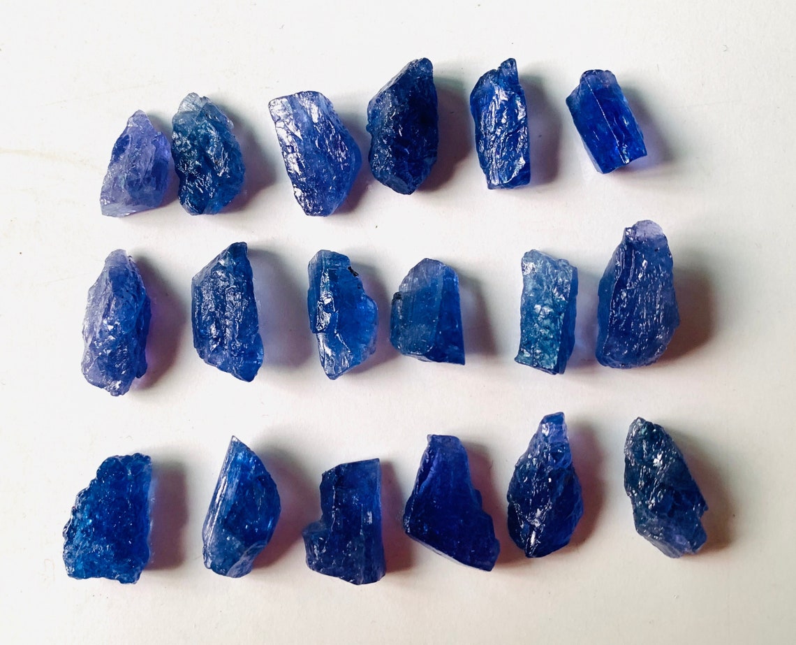 AAA Tanzanite Rough Gemstone, Raw Crystal Specimen (14-18mm) - Etsy