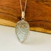 Natural Aquamarine Floral Carving Gemstone Pendant in 925 Sterling ...