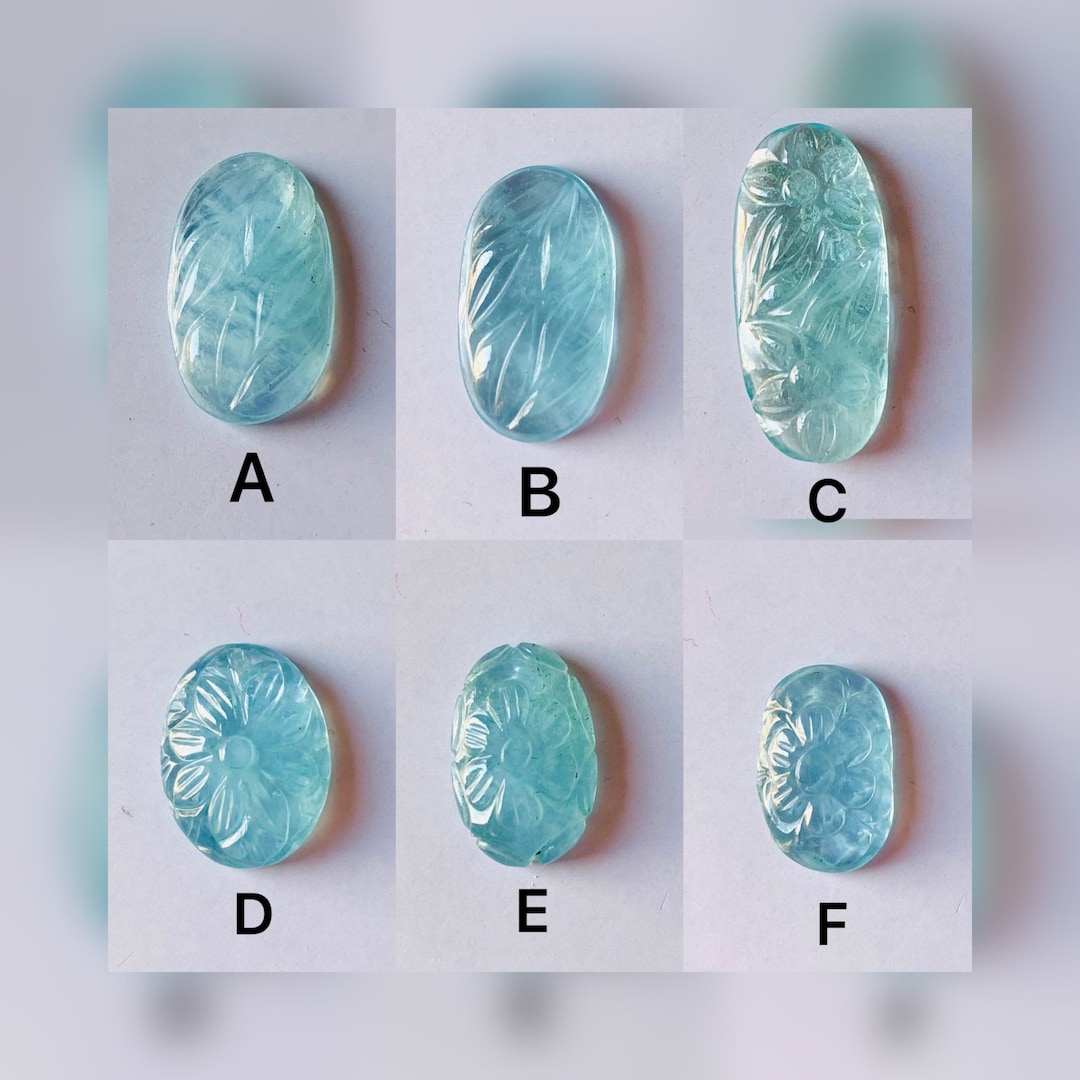 Natural Aquamarine Carving Gemstone | Handcrafted Carving | Crystal ...