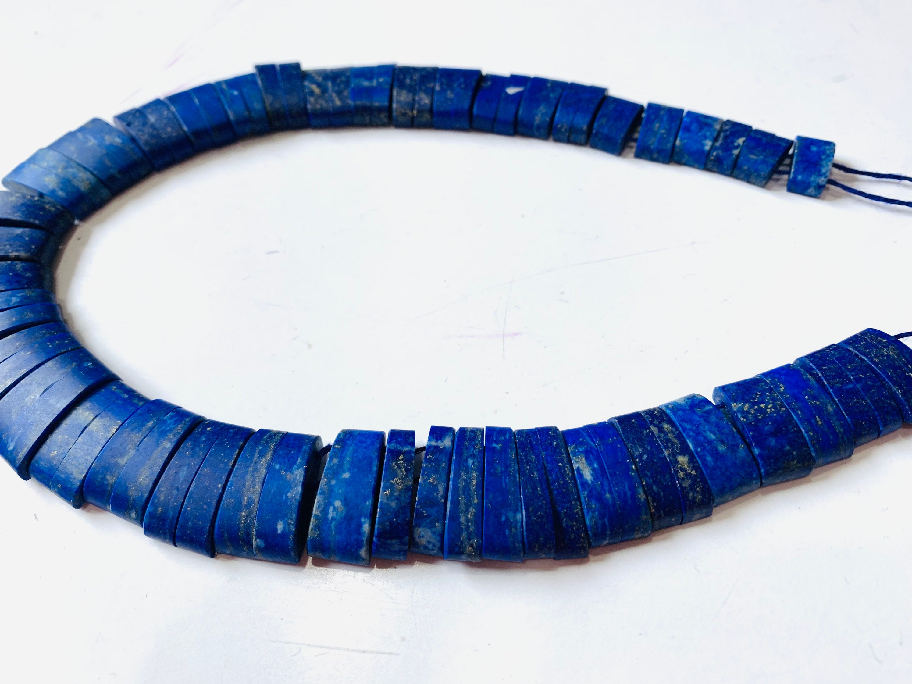 Natural Lapis Lazuli Slice Shape Beads, 20 Inches, 18 to 24 MM, 636 ...