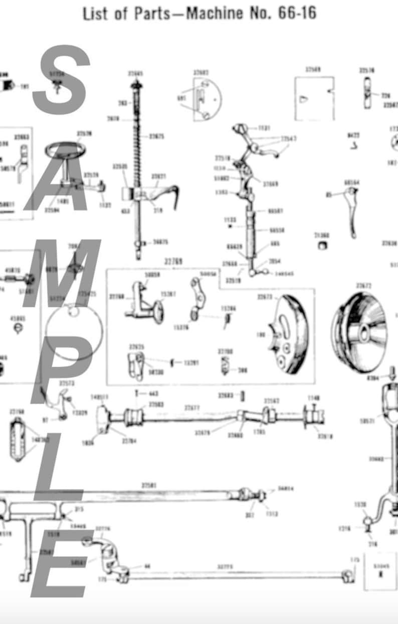 Singer Model 66 Sewing Machine Instruction Manual (PDF Download) - Etsy