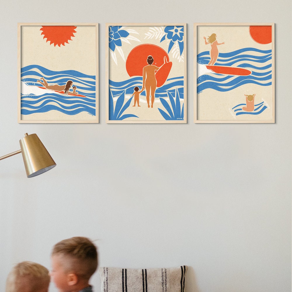 Endless Mother | Surf Art, Motherhood, Maternity, Surfing Mom - Etsy