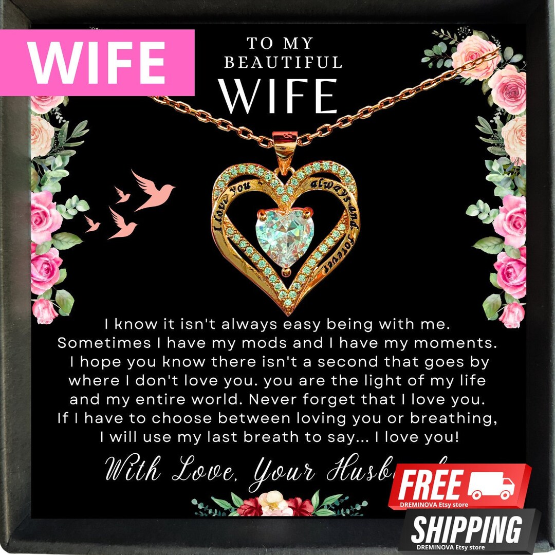 Necklace For Wife Wife T From Husband Wife Necklace T For Wife
