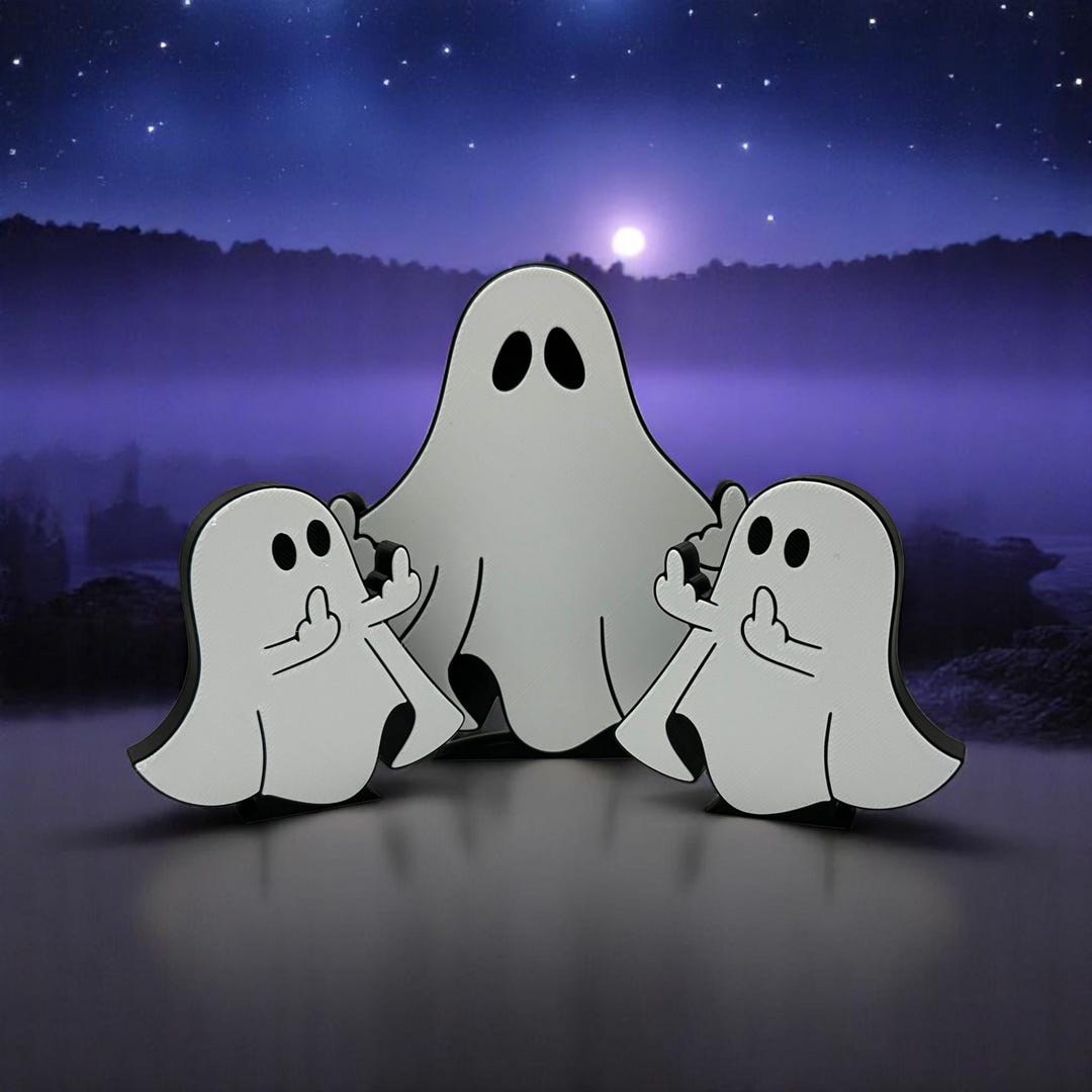 Middle Finger Ghosts – 3d-printed Freestanding Edgy Halloween Decor - Etsy