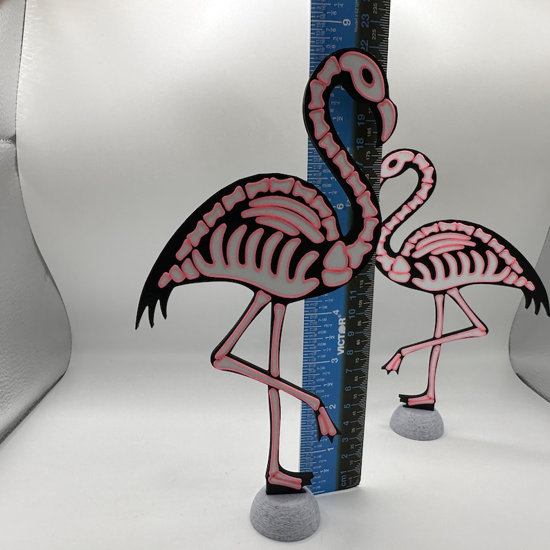 Skeleton Flamingo Decorations 3d Printed - Etsy