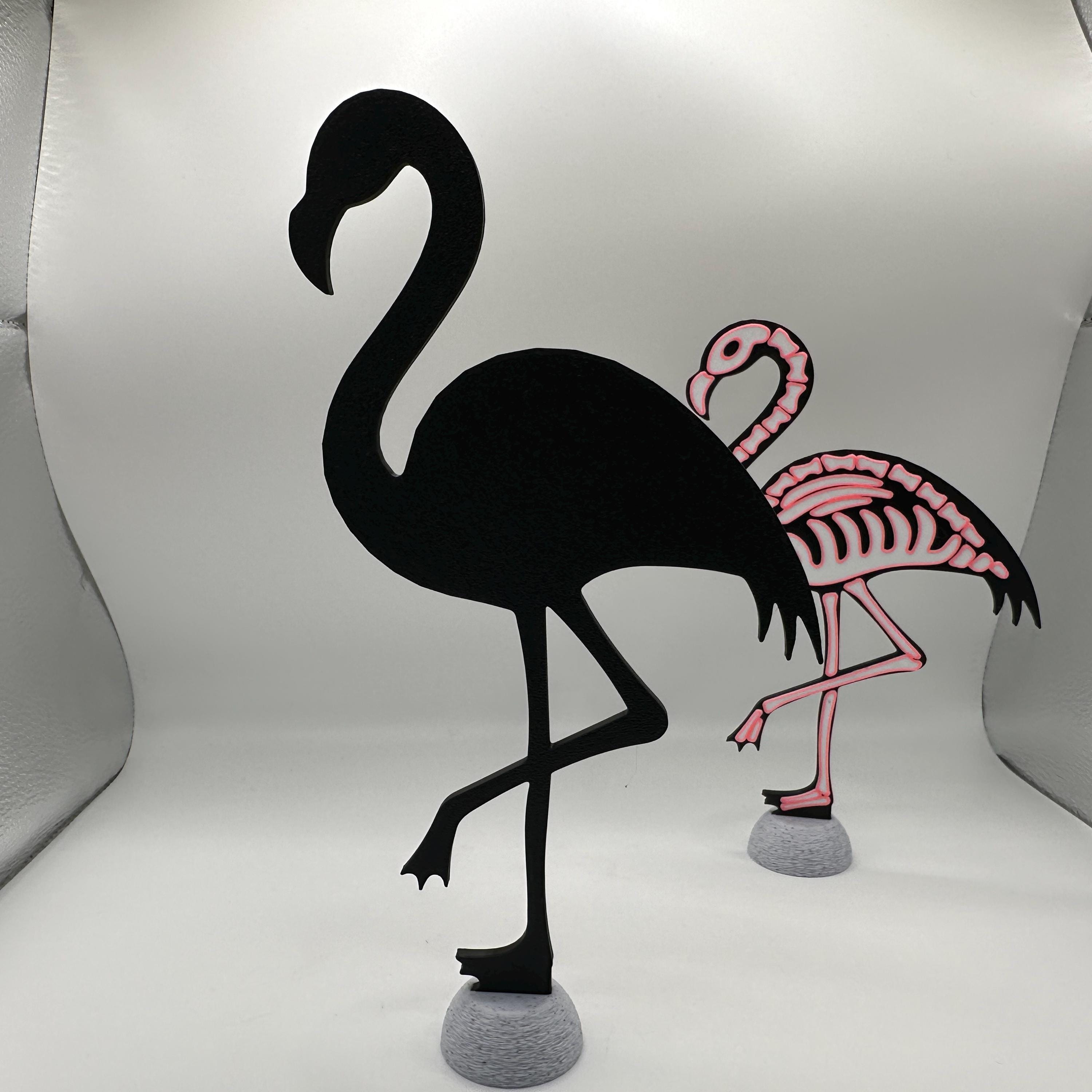 Skeleton Flamingo Decorations 3d Printed - Etsy
