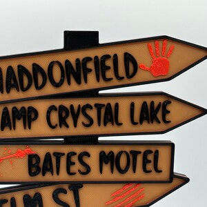 Horror Movie Destinations Road Sign Standing Decoration 3d Printed - Etsy