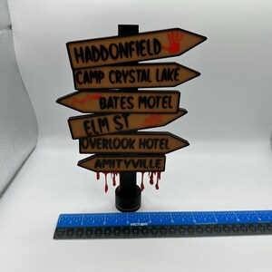 Horror Movie Destinations Road Sign Standing Decoration 3d Printed - Etsy