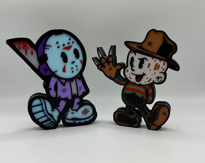 Cartoon Style Horror Character Standing Figures 3d Printed - Etsy