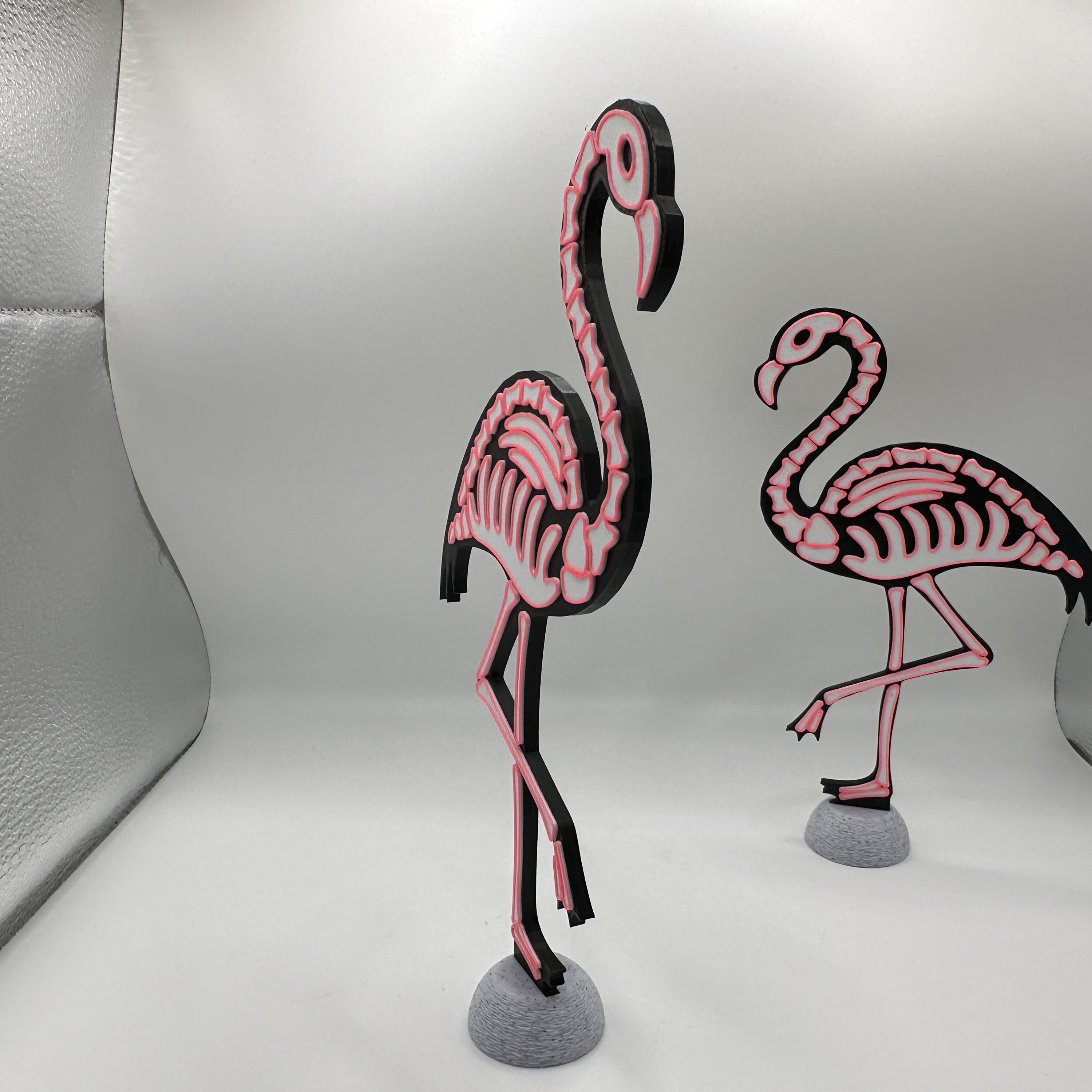 Skeleton Flamingo Decorations 3d Printed - Etsy