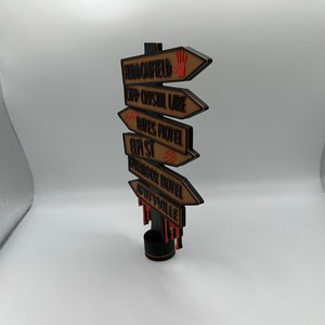 Horror Movie Destinations Road Sign Standing Decoration 3d Printed - Etsy