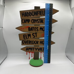 Horror Movie Destinations Road Sign Standing Decoration 3d Printed - Etsy