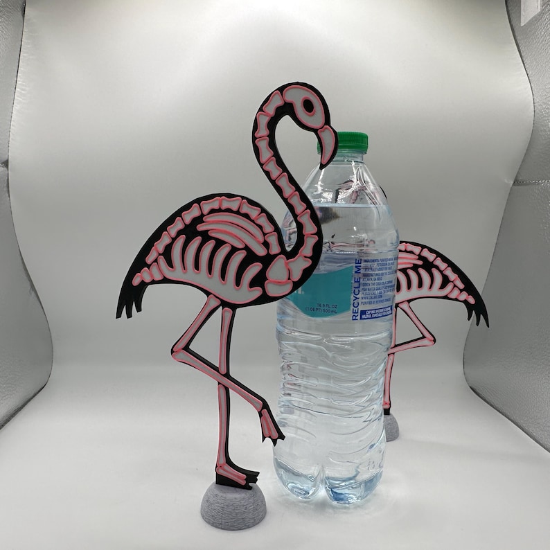 Skeleton Flamingo Decorations 3d Printed - Etsy