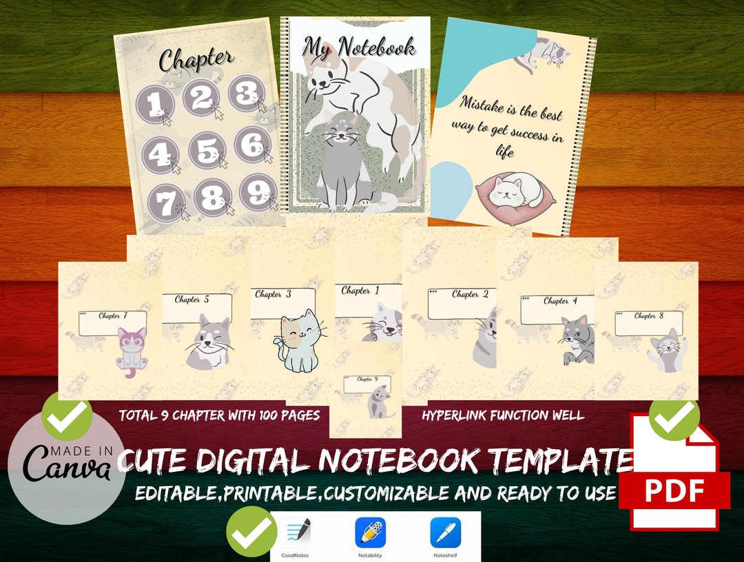 Digital Notebook With Hyperlink - Etsy