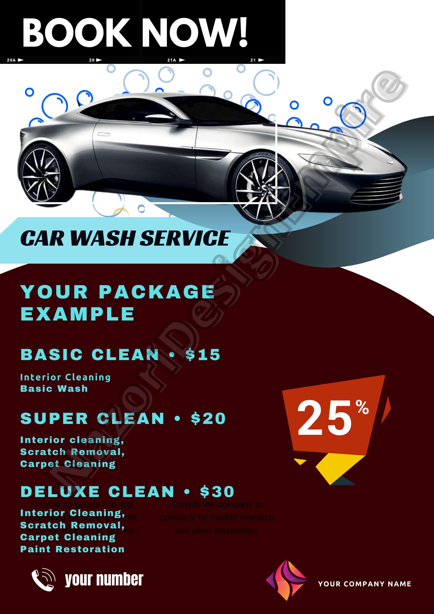 Editable Premium Carwash Flyer,printable Carwash Flyer,customizable ...
