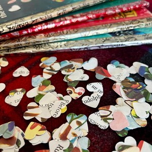 Vintage Christmas Children's Book Confetti, 200 Holiday Heart-shaped ...