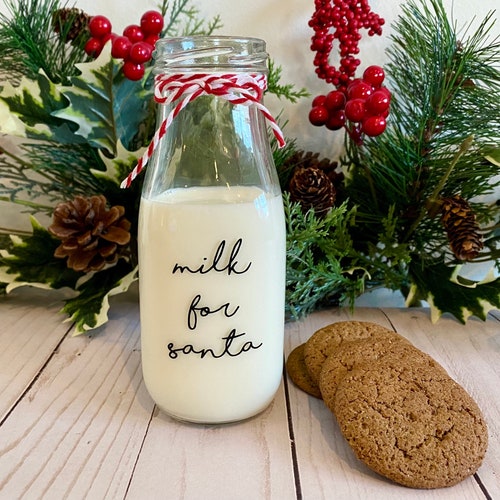 Milk for Santa Bottle Santa's Milk Christmas Milk | Etsy