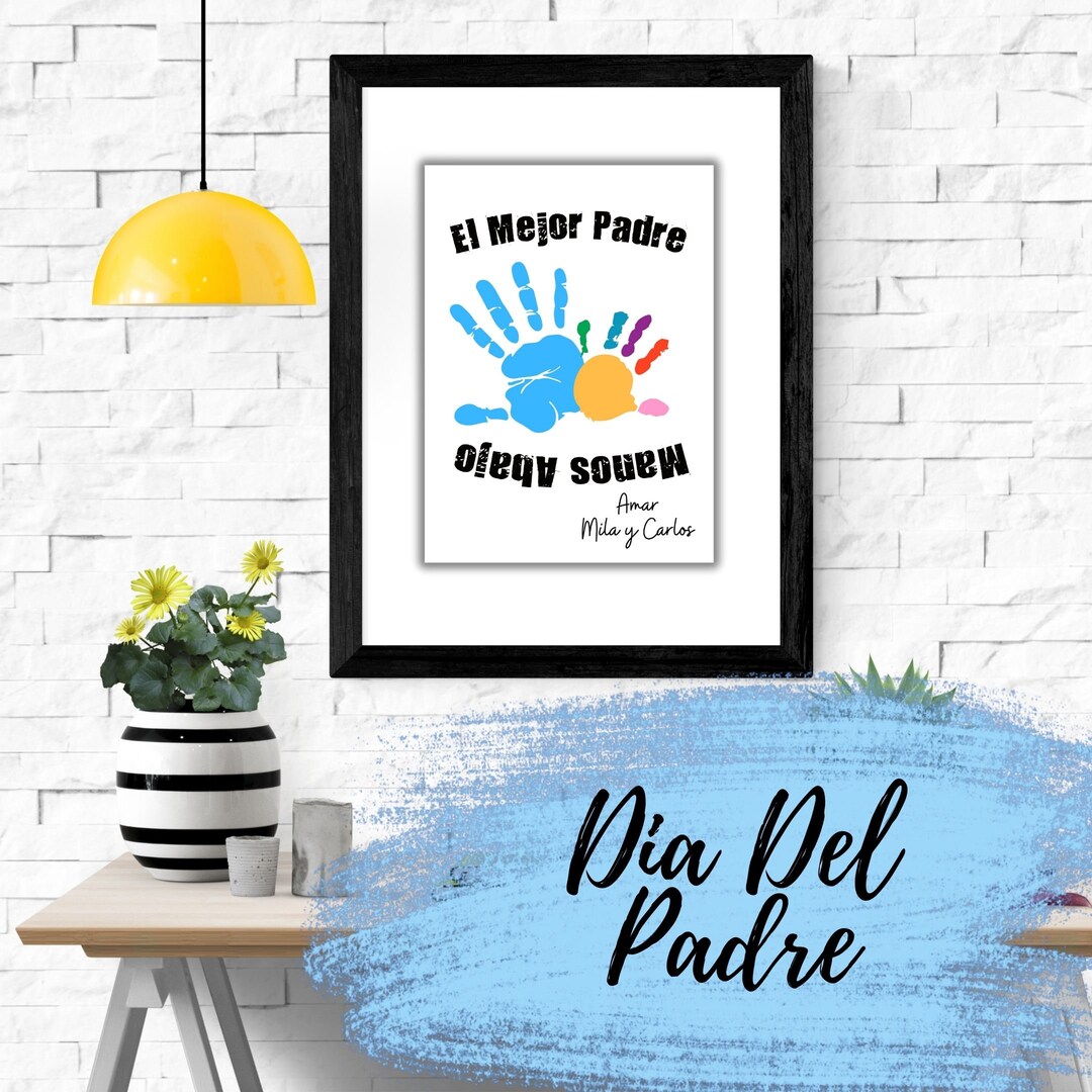 Spanish Dad Gift, Spanish Fathers Day Handprint Feliz Día Del Padre ...