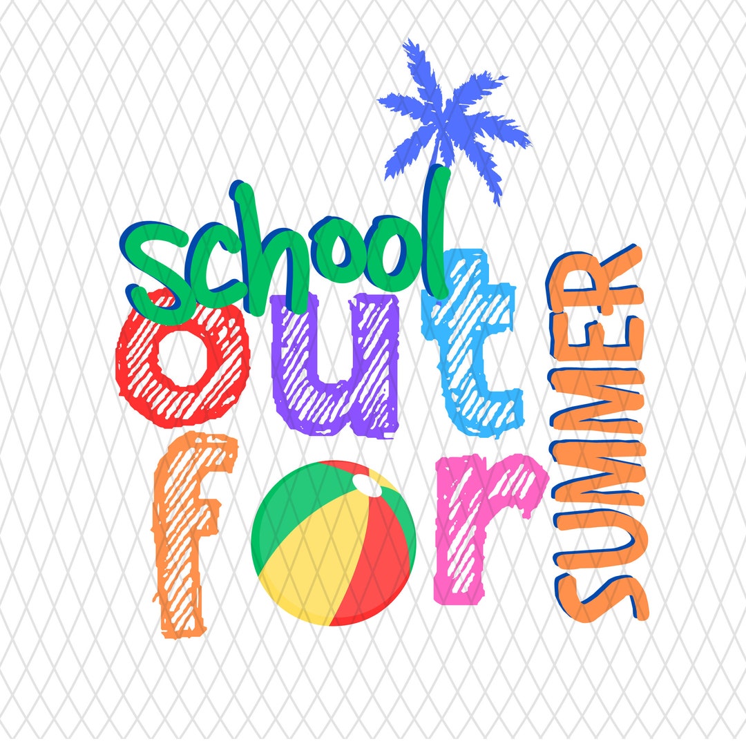 School's Out for Summer Svg | Funny Smiley Schools Out for Summer Shirt ...