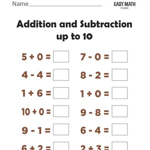Printable Pre-school and Elementary School Math Addition and ...
