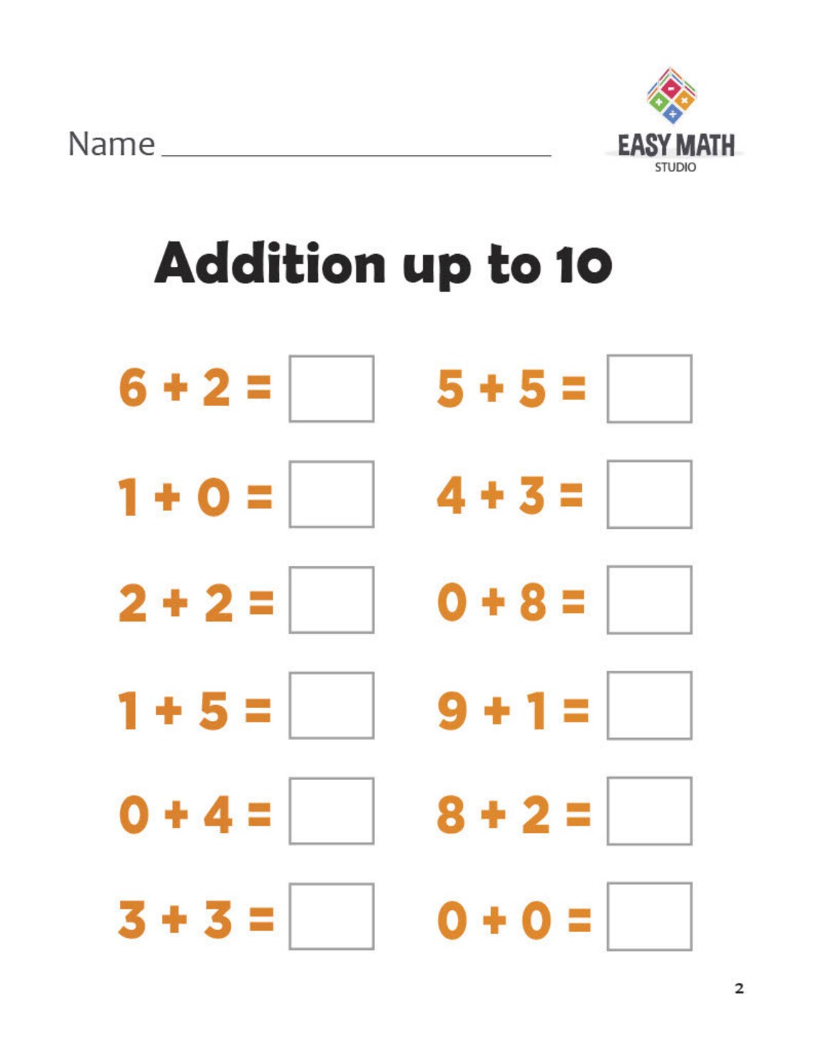 Printable Pre-school and Elementary School Math Addition and ...