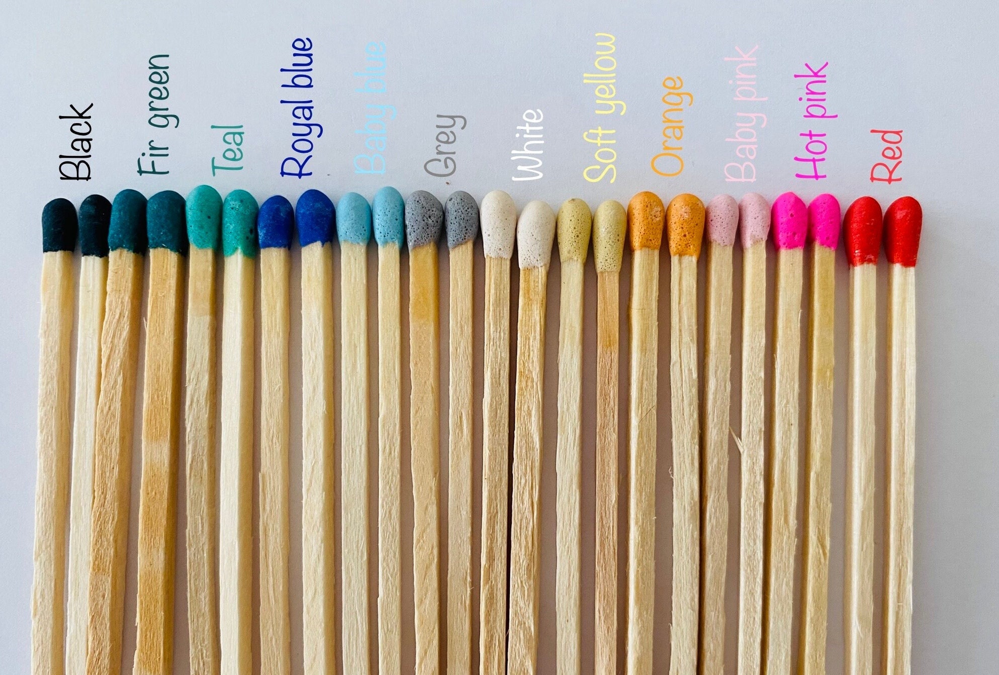 Coloured Matches in a Jar | Safety Matches | Matchsticks - Etsy UK