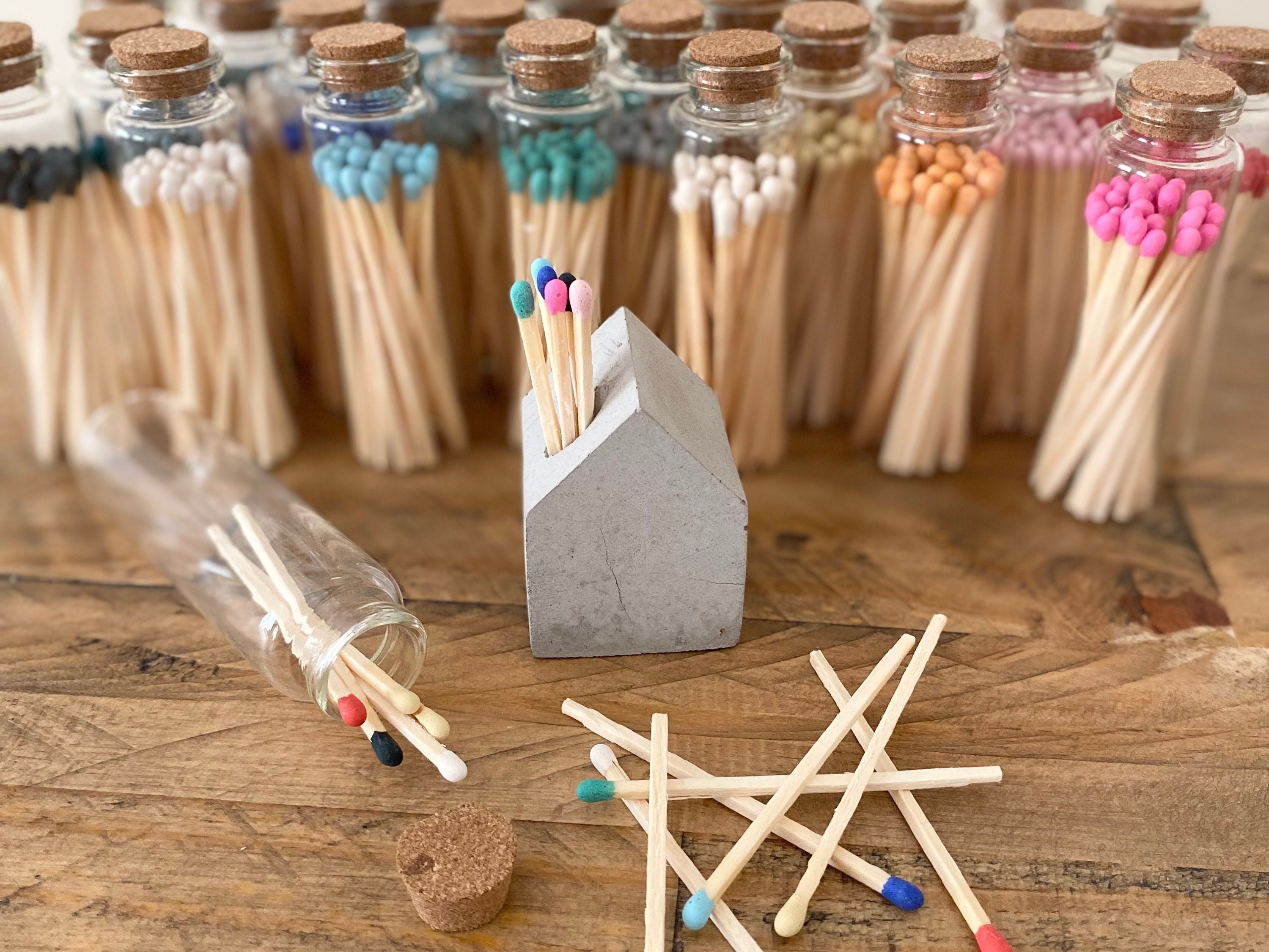 Coloured Matches in a Jar | Safety Matches | Matchsticks - Etsy UK