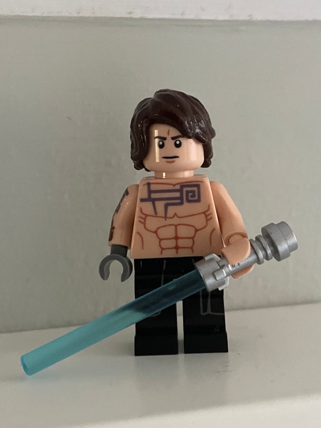 Lego Custom Star Wars Anakin Skywalker Blue Nelvaan Tattoo - Etsy
