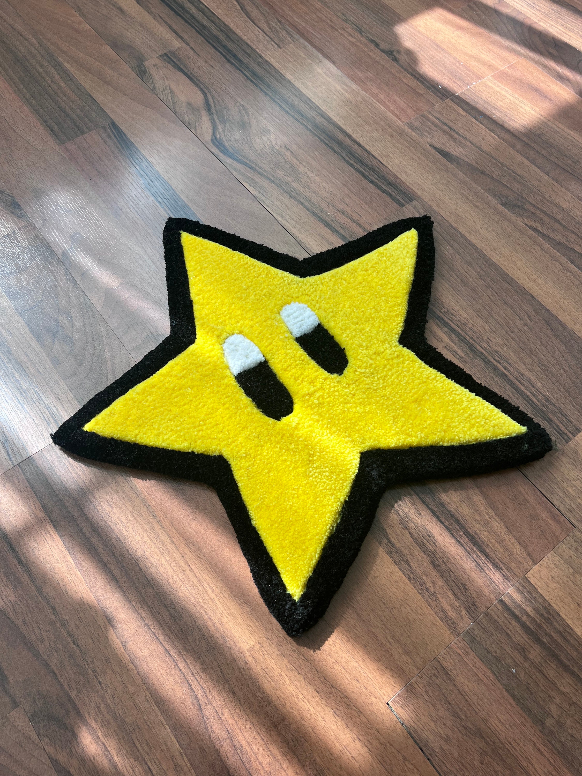 Tufted Mario Super Star Rug, Wall-hanging, PRE-ORDER Custom Carpet ...