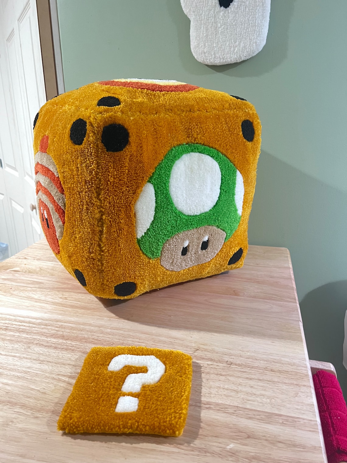 Tufted Super Mario Mystery Box Cube Foot Ottoman 100% - Etsy