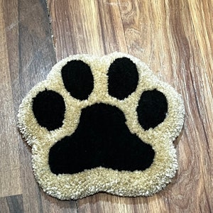 Tufted Handmade Animal Paw Print Rug Preorder 0.5-5 Feet, Pet Gift, Pet ...