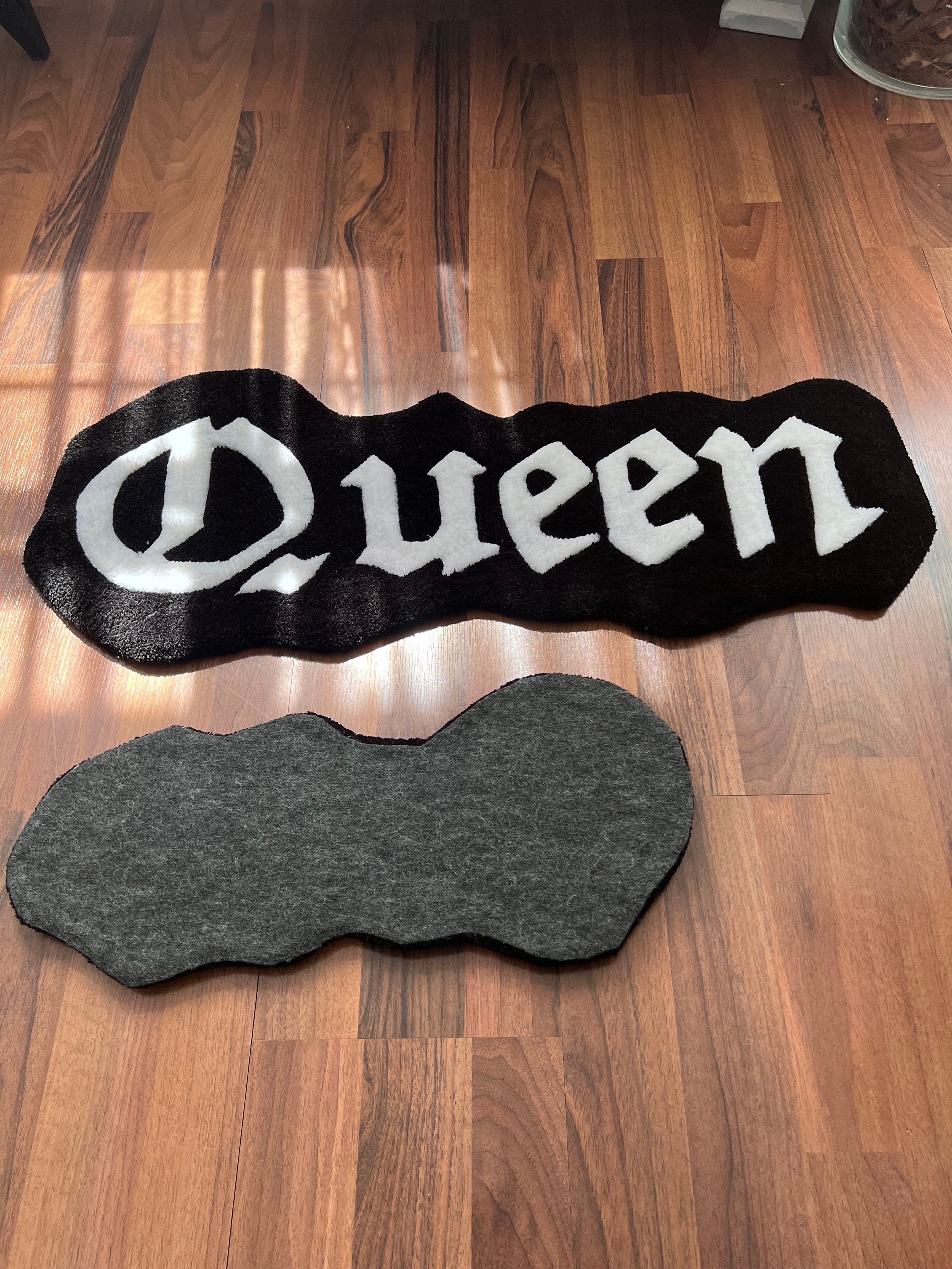 Tufted Queen Old English Font Custom Handmade Rug PRE-PRDER - Etsy