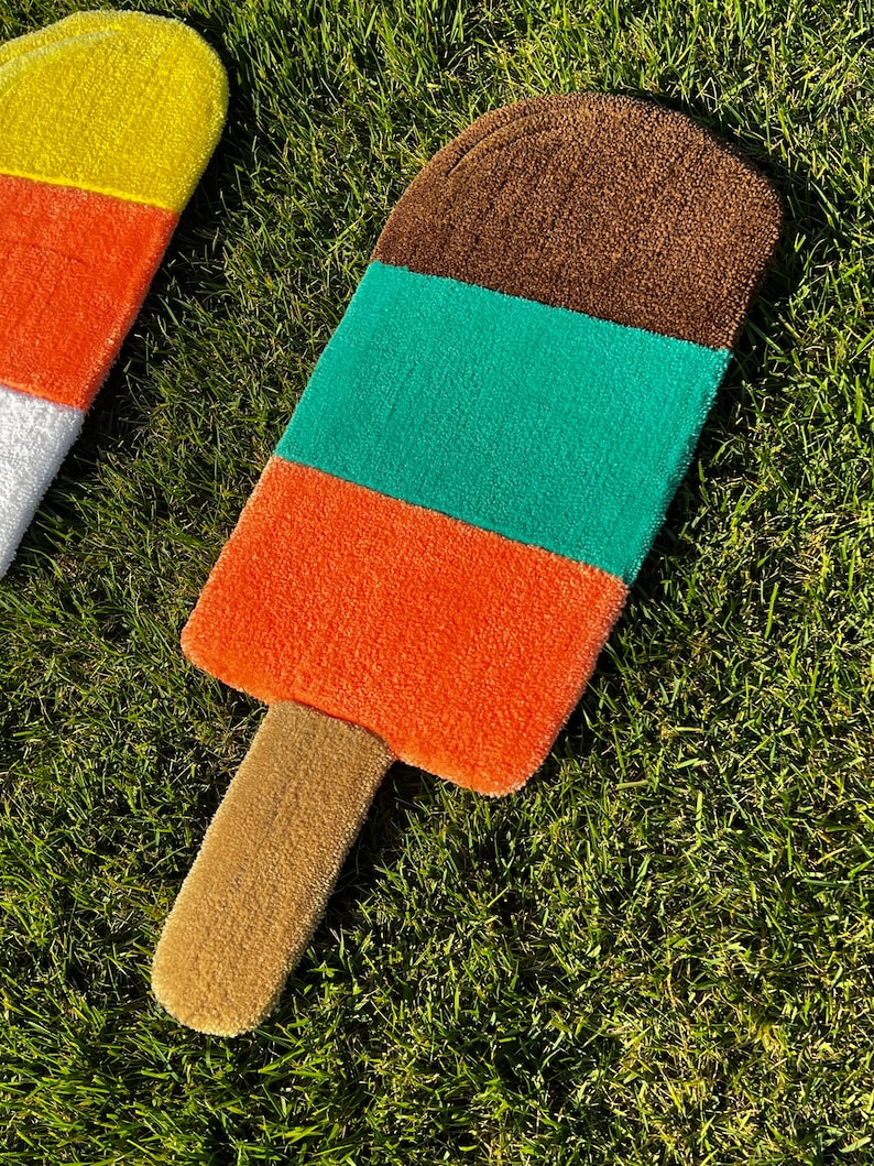 Tufted Ice Cream Popsicle Rug Colorful Decor Handmade - Etsy