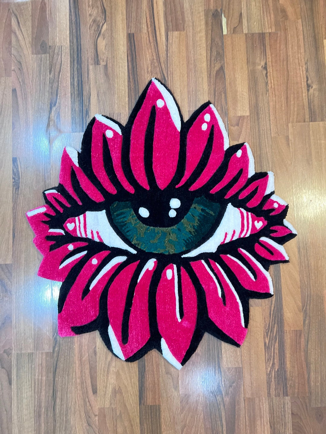 Flower Eye Handmade Custom Tufted Rug - Etsy