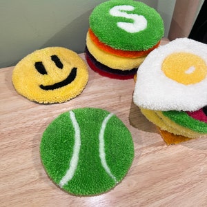 Sport Coasters Tufted Mug Rugs, Gifts for Men, Sports Gifts, Sport ...