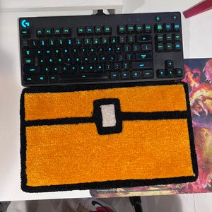 Tufted Minecraft Chest Keyboard Pad, Handmade Rug, Retro Gaming Decor ...
