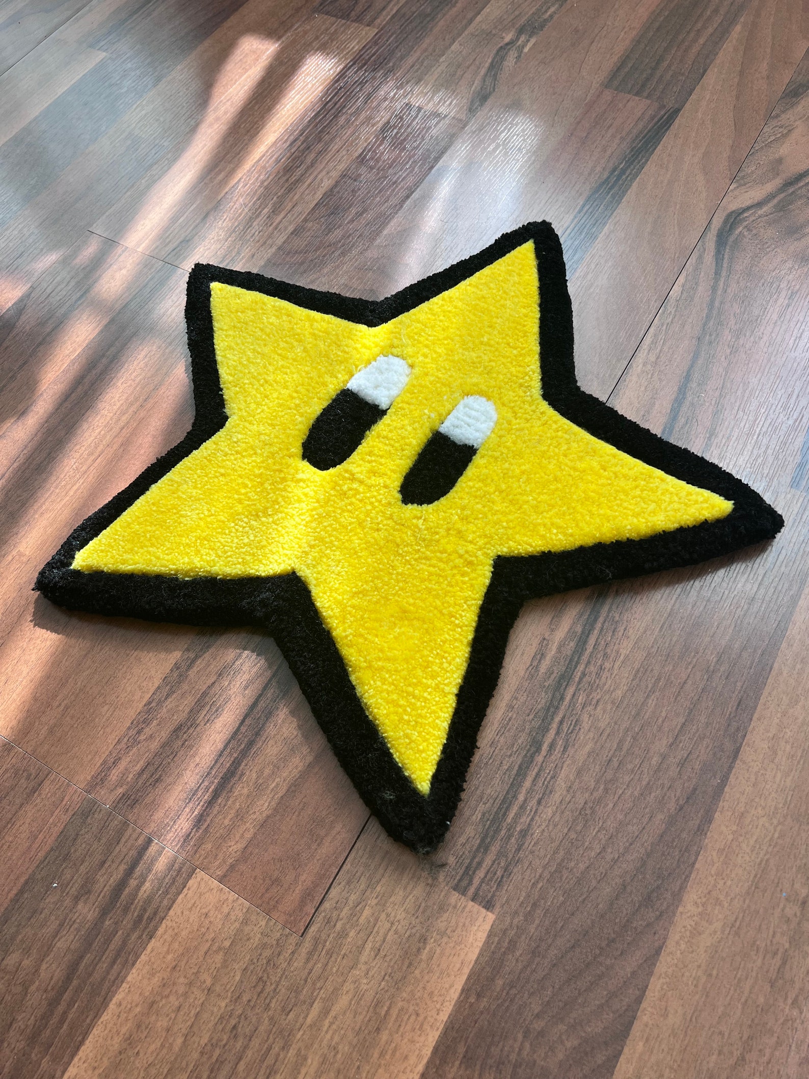 Tufted Mario Super Star Rug, Wall-hanging, PRE-ORDER Custom Carpet ...