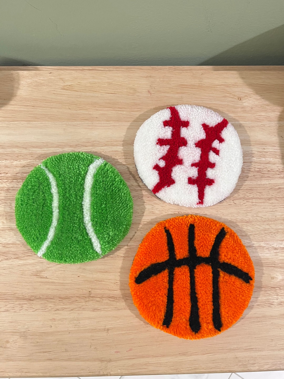 Sport Coasters Tufted Mug Rugs, Gifts for Men, Sports Gifts, Sport ...