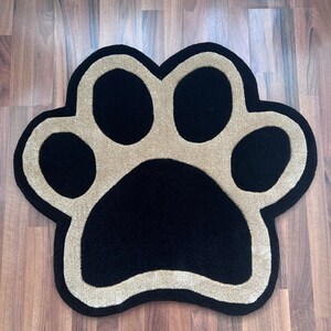 Tufted Handmade Animal Paw Print Rug Preorder 0.5-5 Feet, Pet Gift, Pet ...