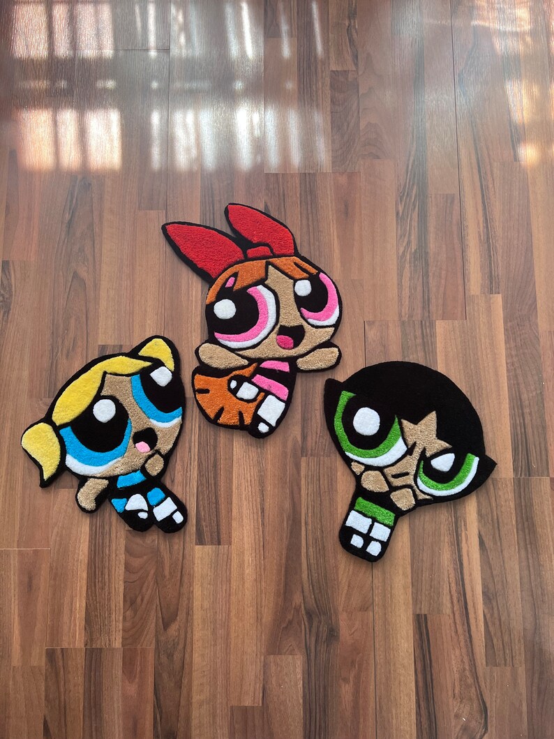 Handmade Tufted Bubbles Powerpuff Girl Wall Hanging Nostalgia - Etsy