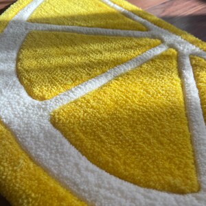 Lemon Fruit Handmade Tufted Accent Rug - Etsy