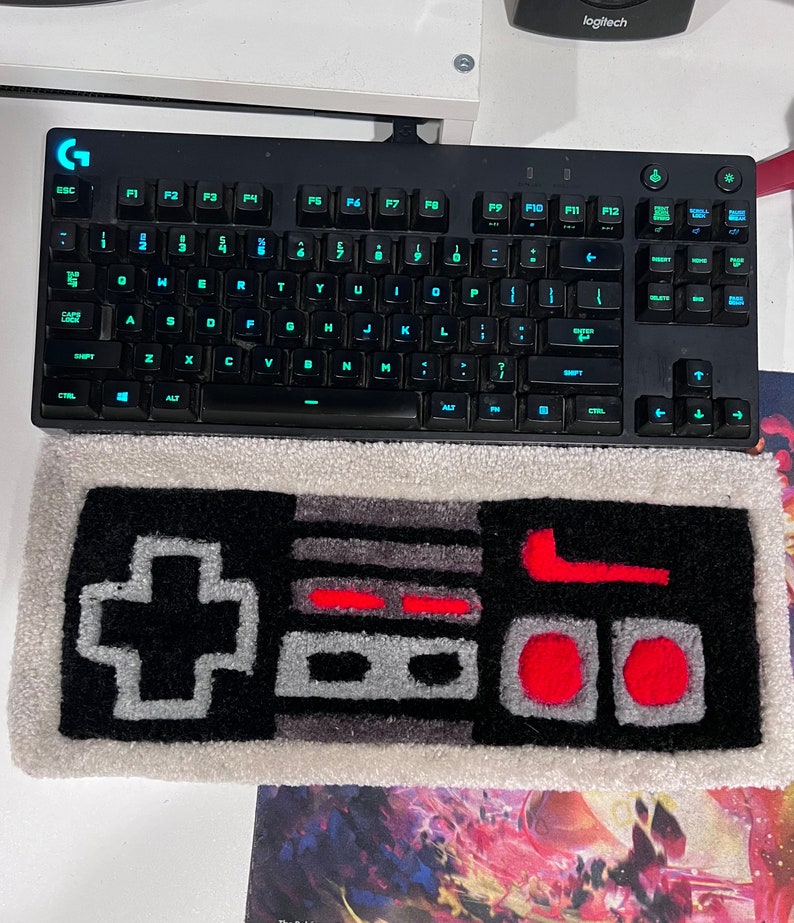 Tufted Nintendo NES Controller Keyboard Pad, Handmade Rug, Retro Gaming ...