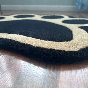 Tufted Handmade Animal Paw Print Rug Preorder 0.5-5 Feet, Pet Gift, Pet ...