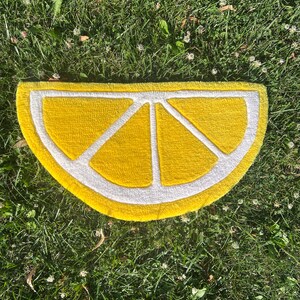 Lemon Fruit Handmade Tufted Accent Rug - Etsy