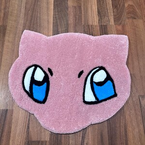 Mew Tufted Rug, Handmade Custom Carpet, Gamer Room, Gifts for Him, Tcg ...